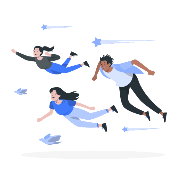 Flying Person Cartoon