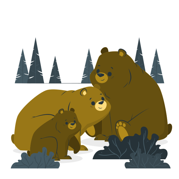 Bear Family Cartoon